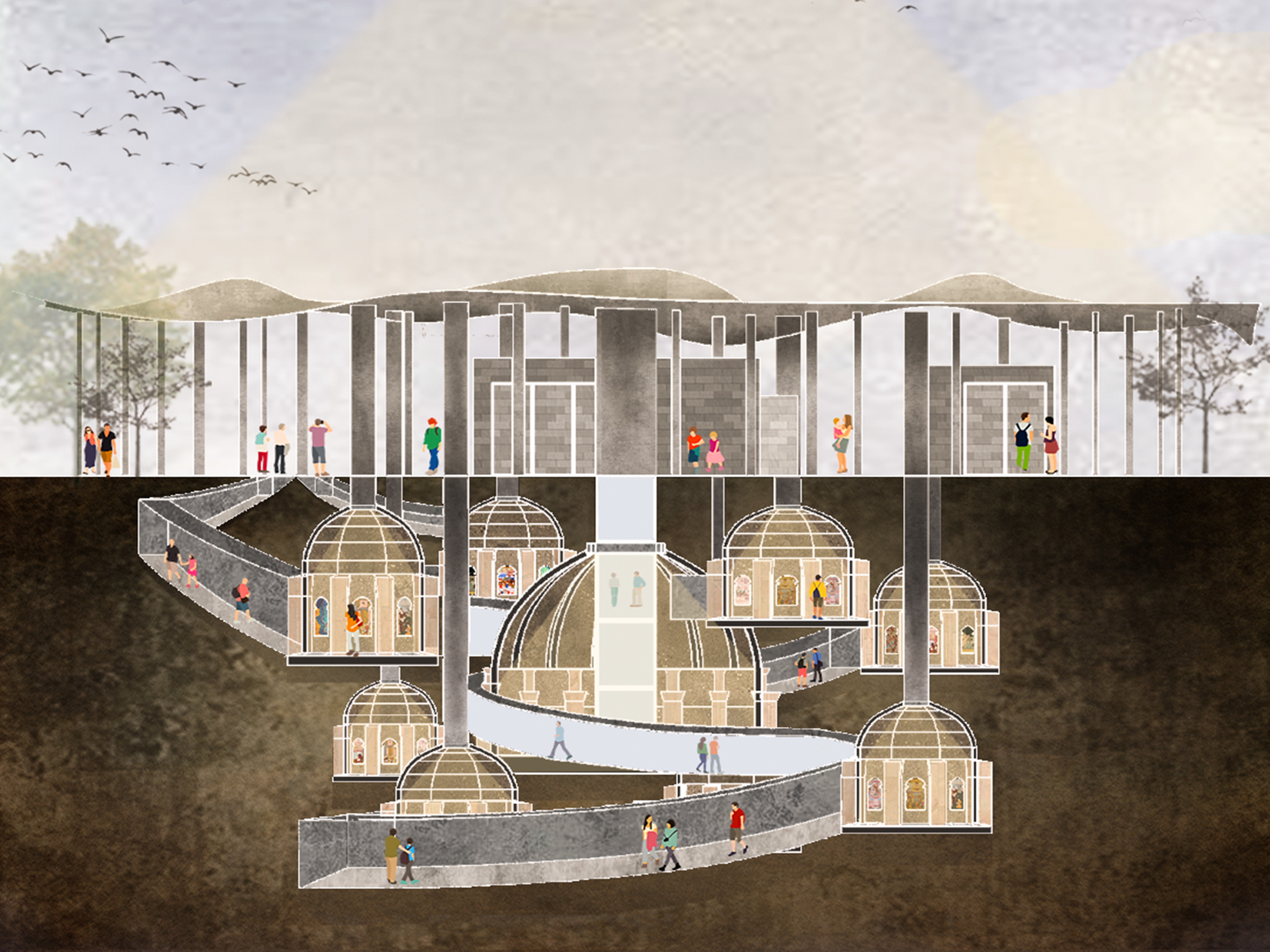 One day in Medieval Underground Museum | Landscape Design Project