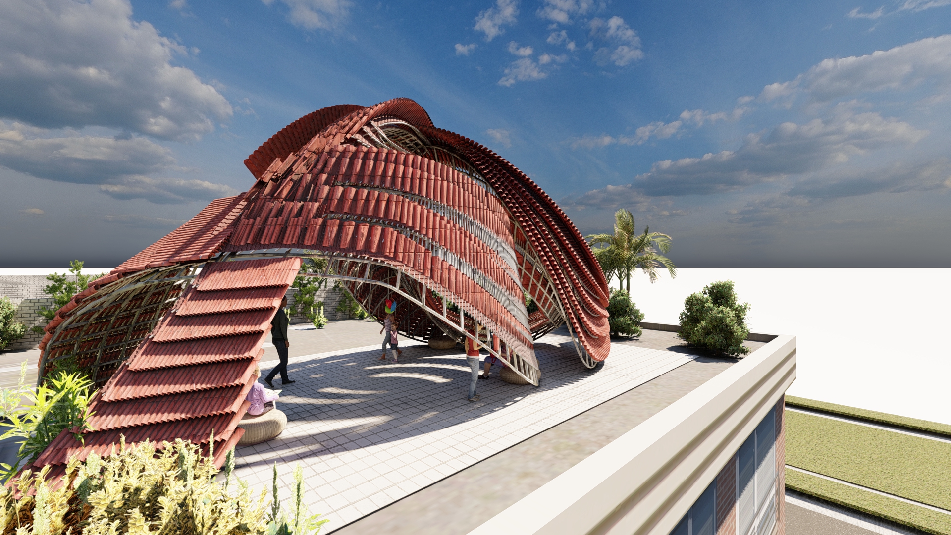 Pavilion Two Leaves | Conceptual Architecture Design Process
