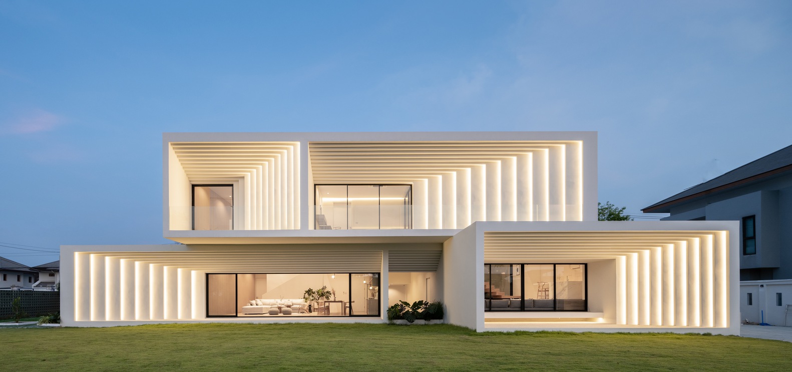 Modern Multi-Generational Home Design: The Recessed Residence by ...