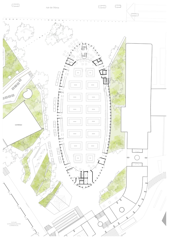 Modern Market Hall Design: Charras Centre by croixmariebourdon ...