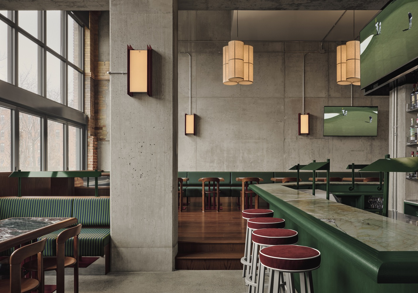 Modern Indoor Golf Club Design: MUNI by Ivy Studio in Montreal ...