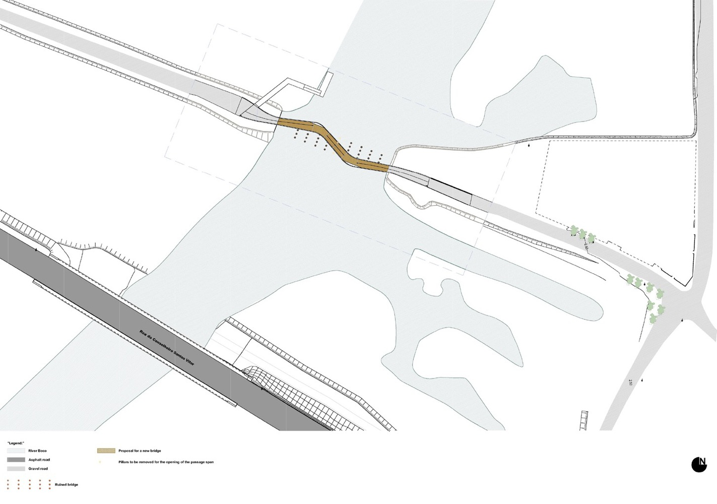 Pedestrian Bridge Design Over the Fareja Bridge by Rómulo Neto ...