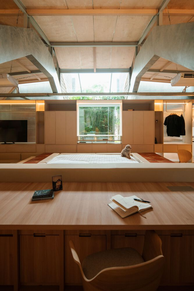 Modern Attic House Design in Indonesia: Attic Above Garden House by RAD ...