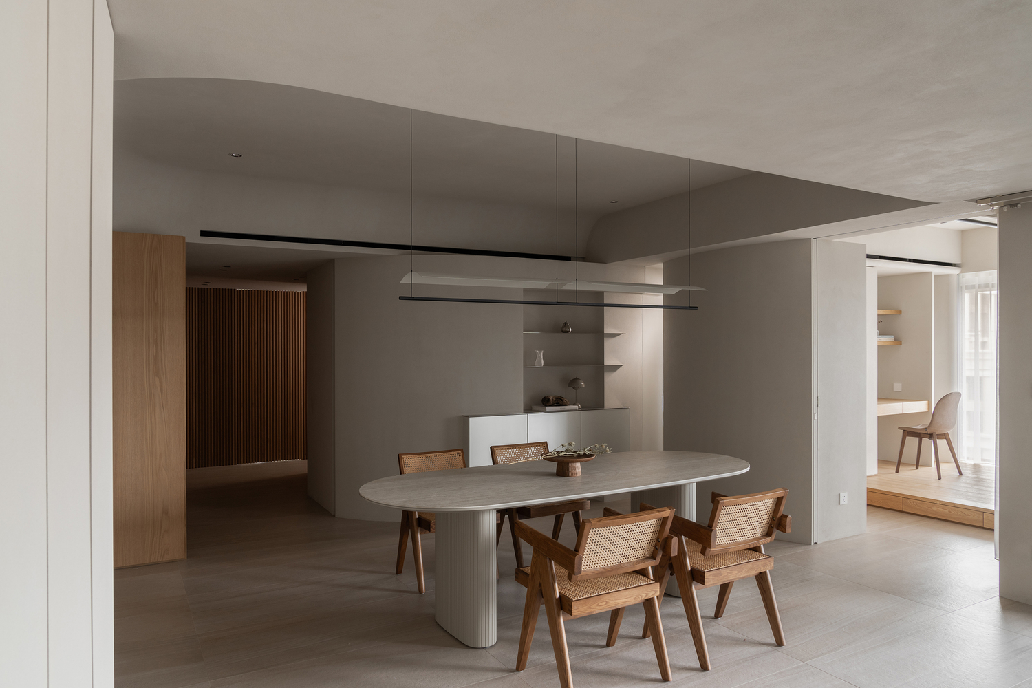 Curved Interior Design in the Slow Rhythm Apartment by KC Design Studio ...