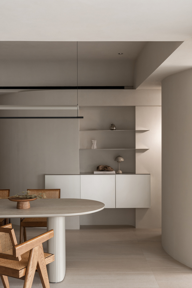 Curved Interior Design in the Slow Rhythm Apartment by KC Design Studio ...