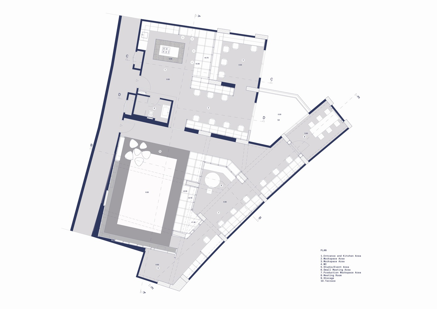 Flexible Office Interior Design in Türkiye: Remy Global Office by KAT73 ...