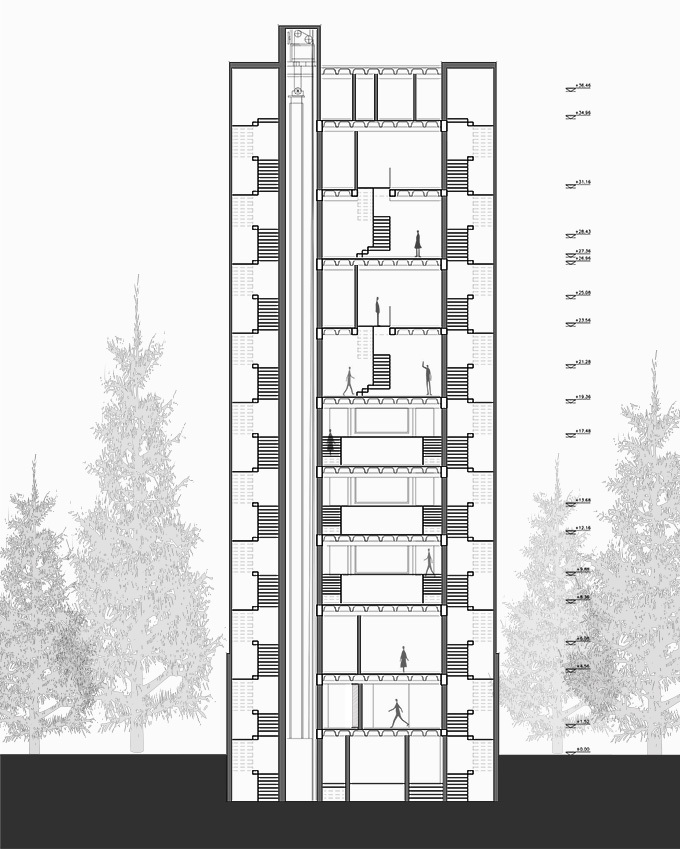 Miyan Residential Building by Pi Architects: A New Approach to Multi-Level Urban Residential ...