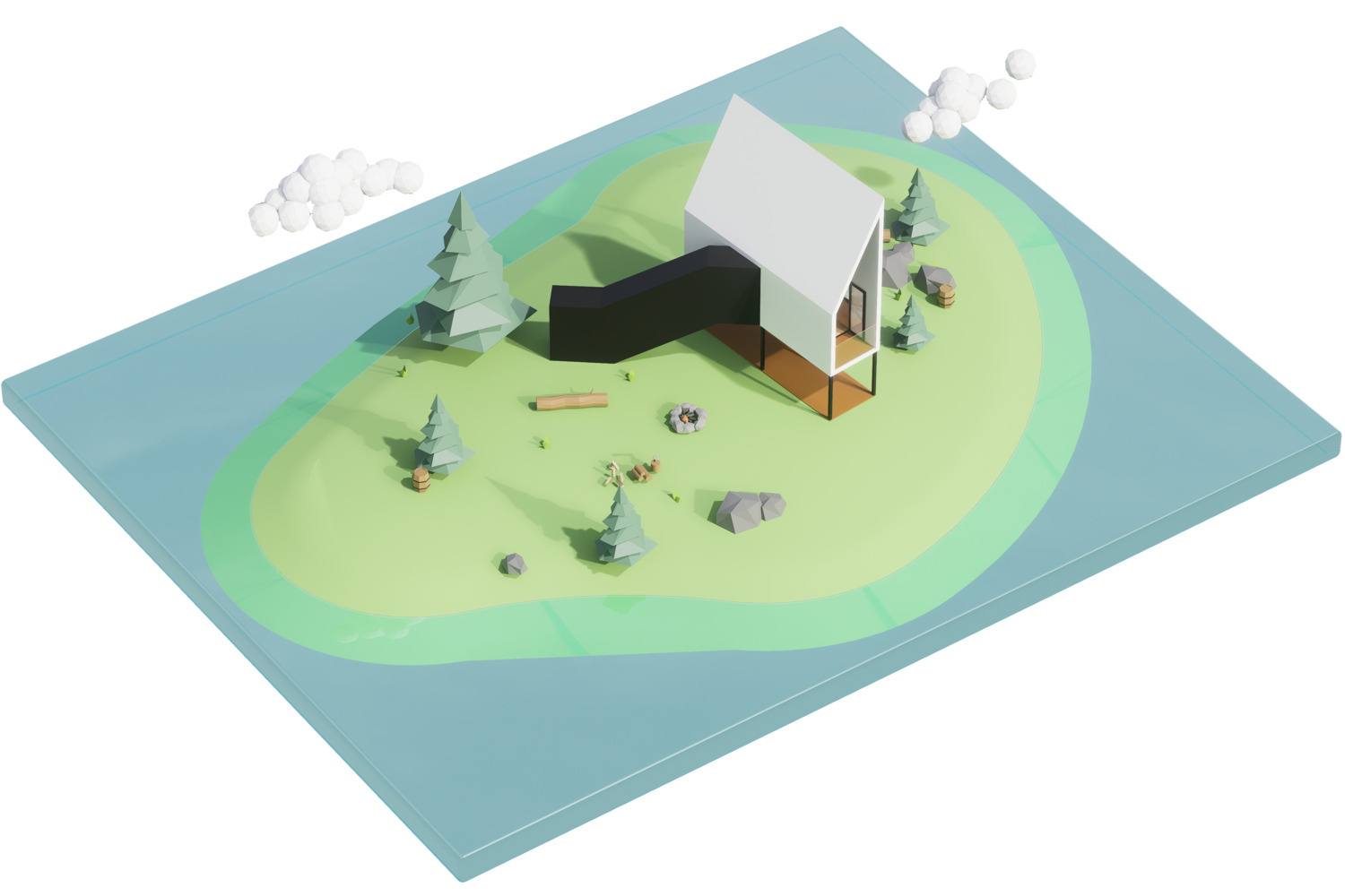 Narrow Timber Cabin Design: The Cabin of Sails by Advanced Architecture ...