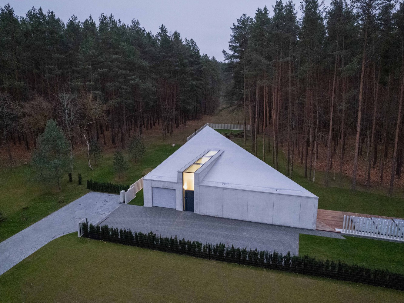 Triangular House Design in Vilnius by G.Natkevicius & Partners ...