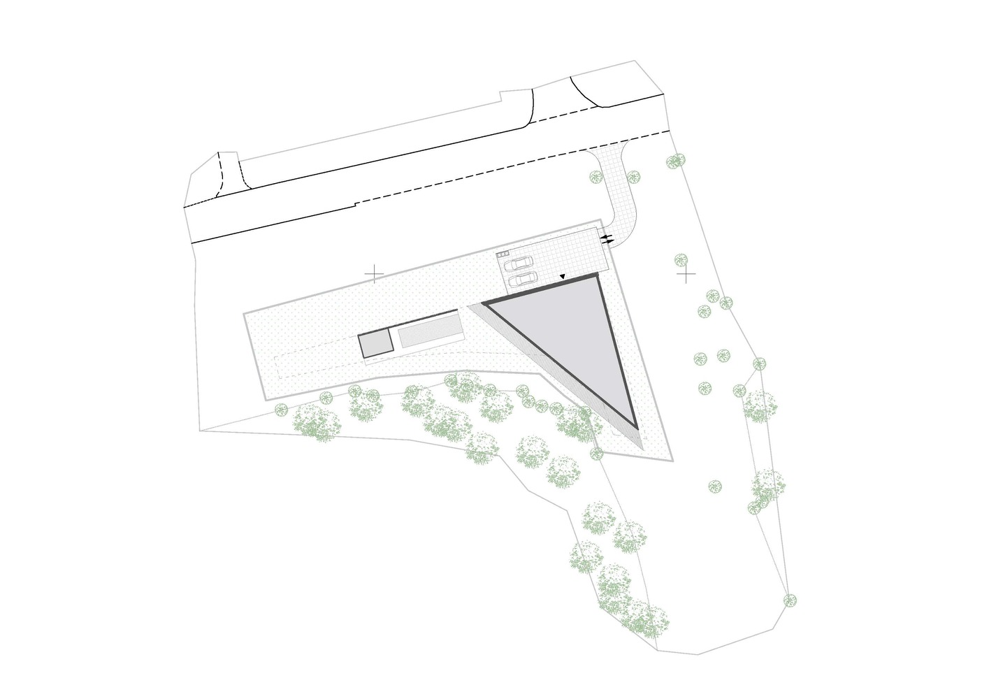 Triangular House Design in Vilnius by G.Natkevicius & Partners ...