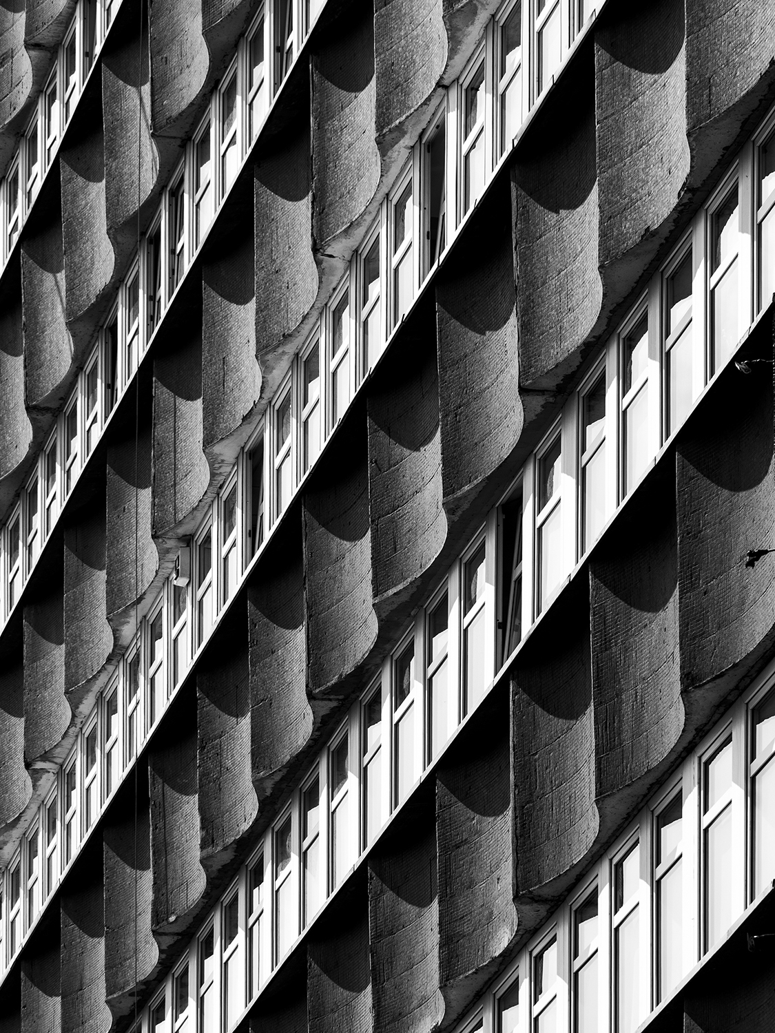 Details of modernist post-war buildings elevation | Photography Project