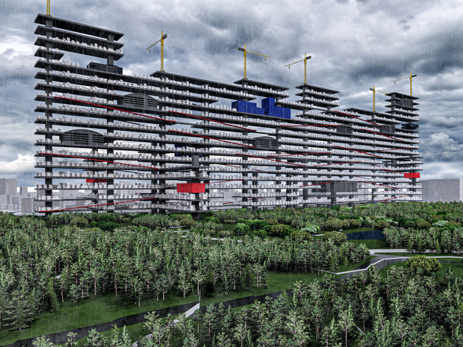 SLUMS IN TRANSITION:MEGA-STRUCTURE AS THE NEW LAND | Urban Design Project