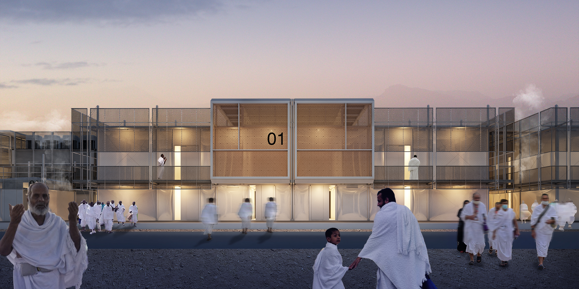 Recreating tent housing for hajj pilgrims in the city of Mina ...