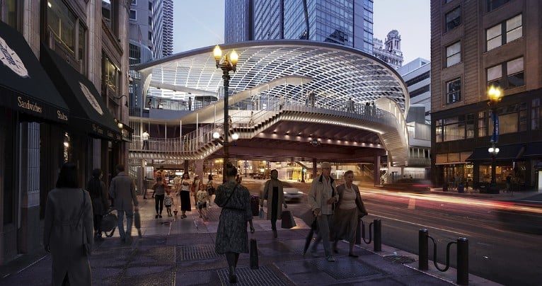 Chicago's Iconic Elevated Rail Station Gets a Stunning Modern Makeover ...